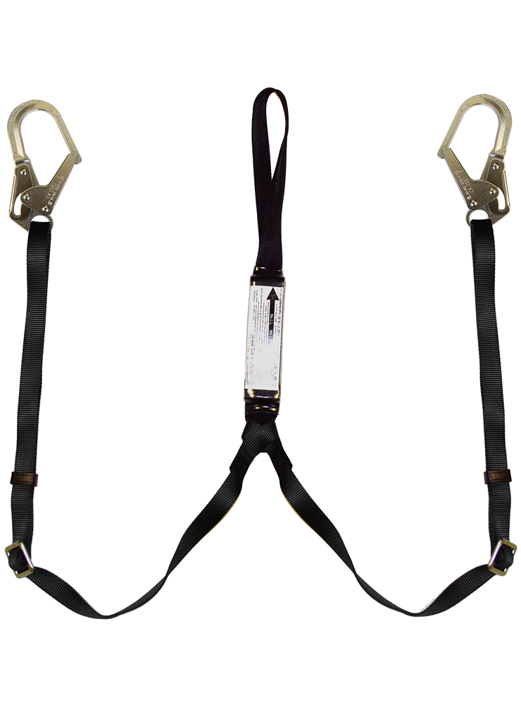 Dual Leg Safety Lanyard: 342ABZ-BLK - AdrenalinGearUSA